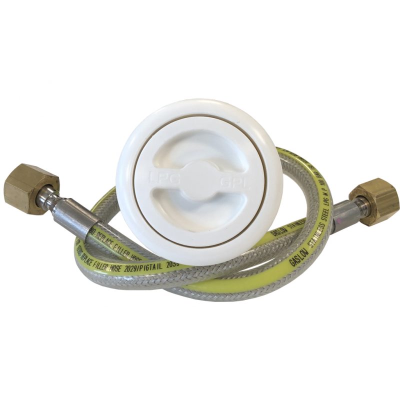 Twin Gaslow 2.7kg Cylinder Kit with Exterior White Filler